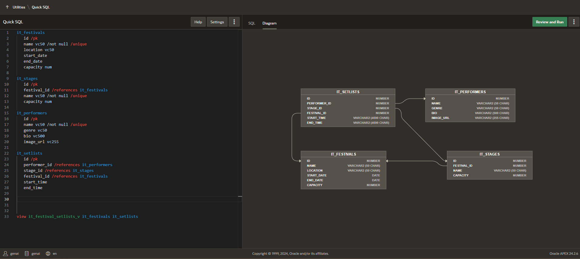 Quick SQL - Enhancements and Generative AI Modelling